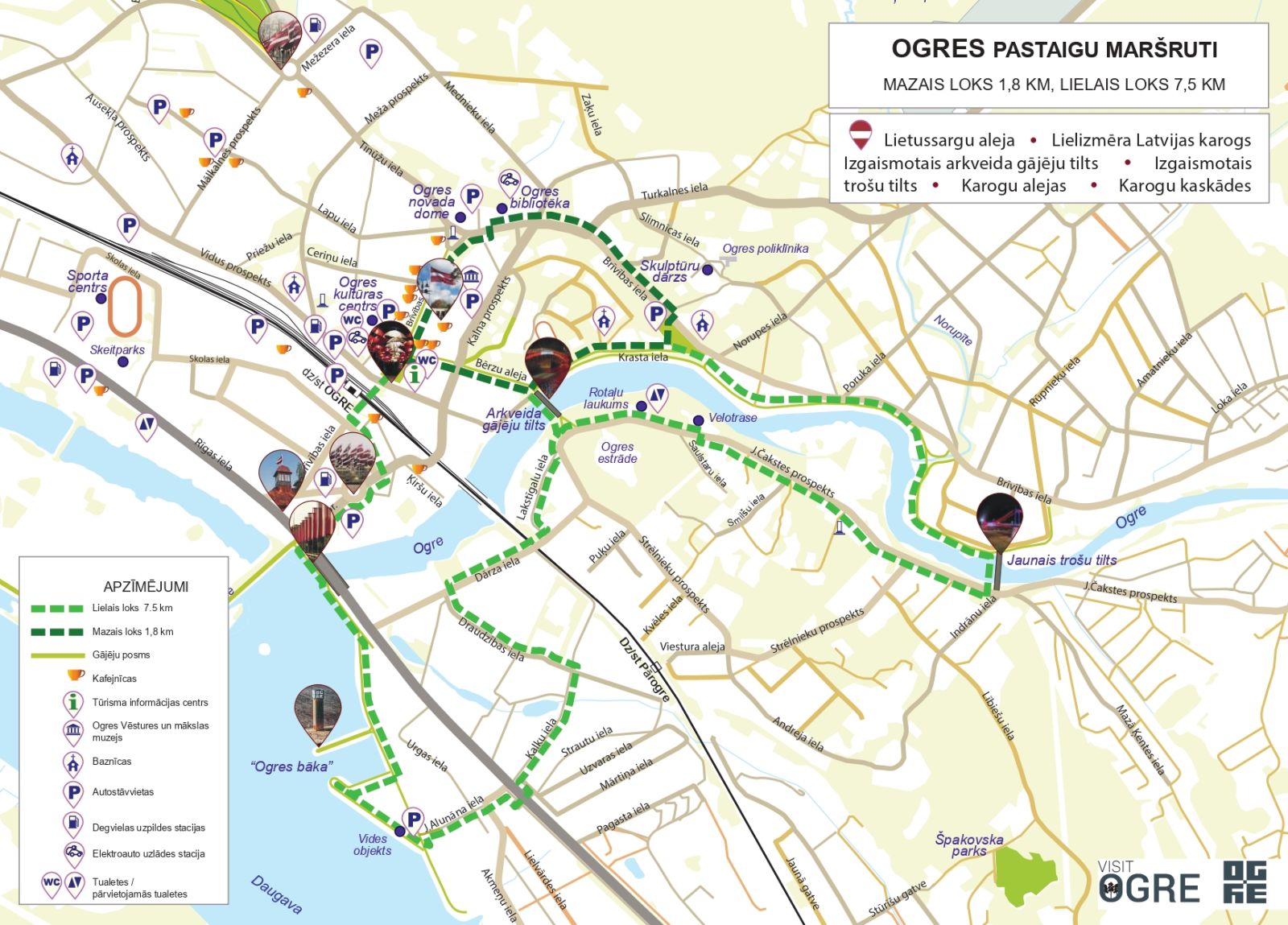 Velomaršruti, pārgājienu maršruti, laivošanas maršruti un tūrisma ...